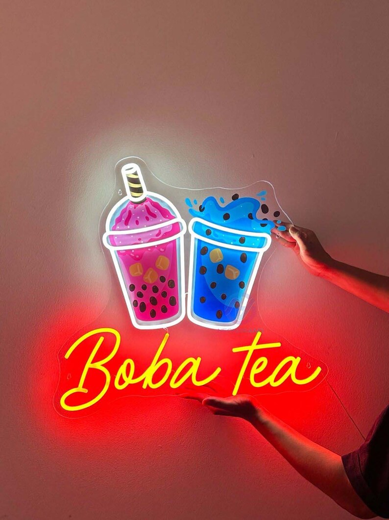 Bubble Tea Neon Sign Boba Neon Sign Boba Tea Sign Boba Open Sign Boba ...
