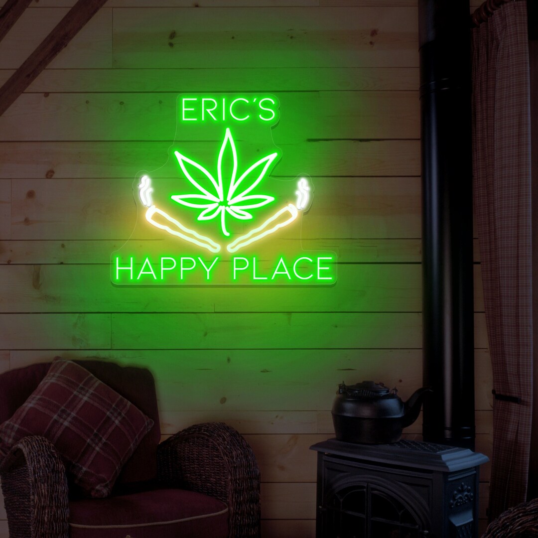 Personalized Weed Neon Sign Custom Cannabis Led Sign Culture Smoking ...
