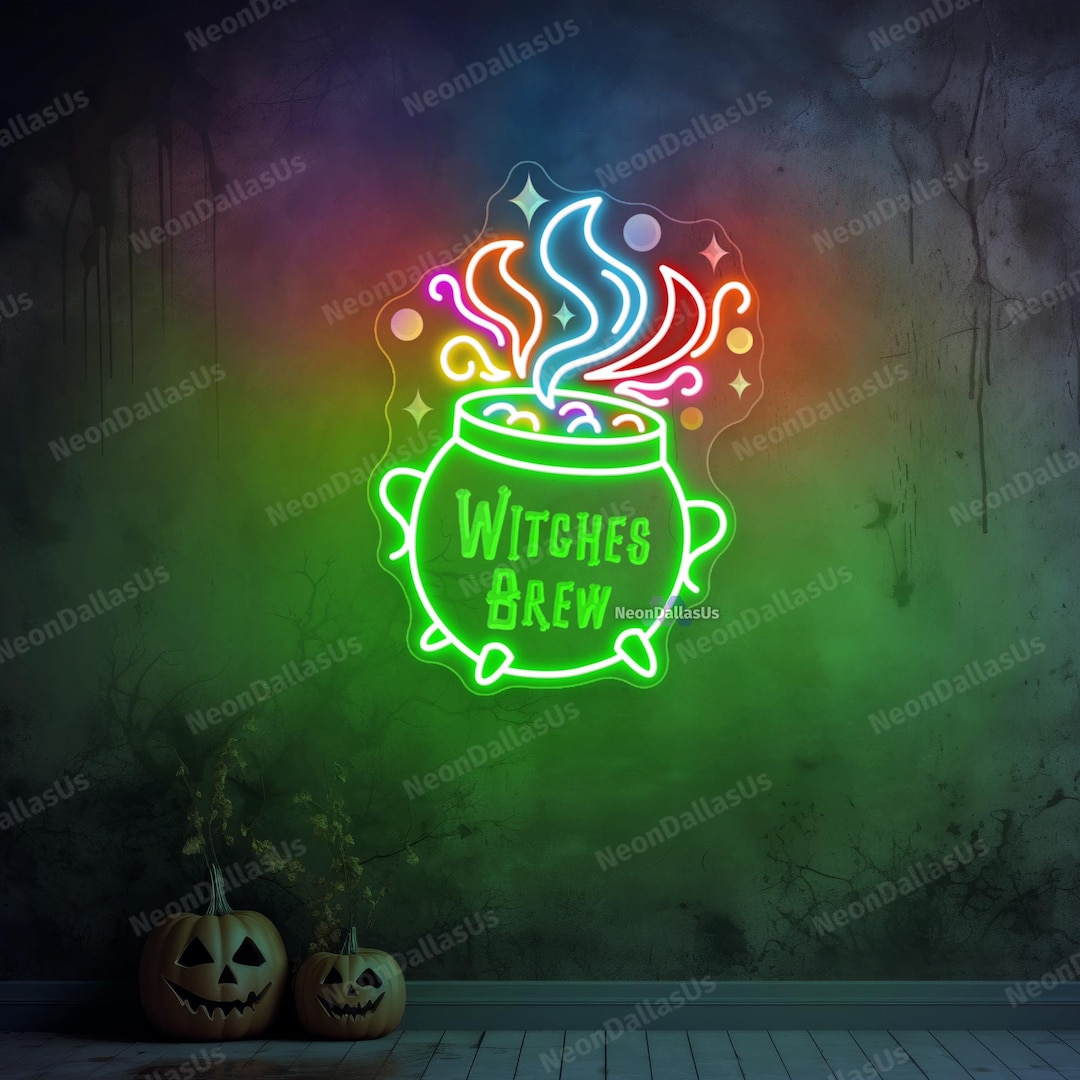 Witches Brew Neon Sign Witches LED Light Witch Party Neon Sign ...