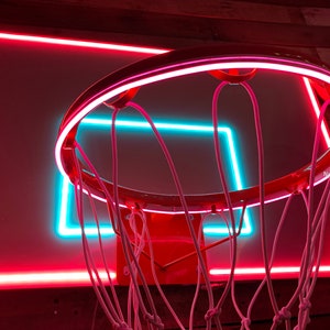 Basketball Hoop Neon Sign Basketball Light up Sign Basketball Hoop LED ...