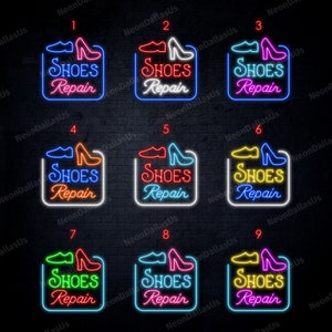 Shoes Repair Neon Sign Custom Shoe Repair Sign Shoes Store Lights Sport ...