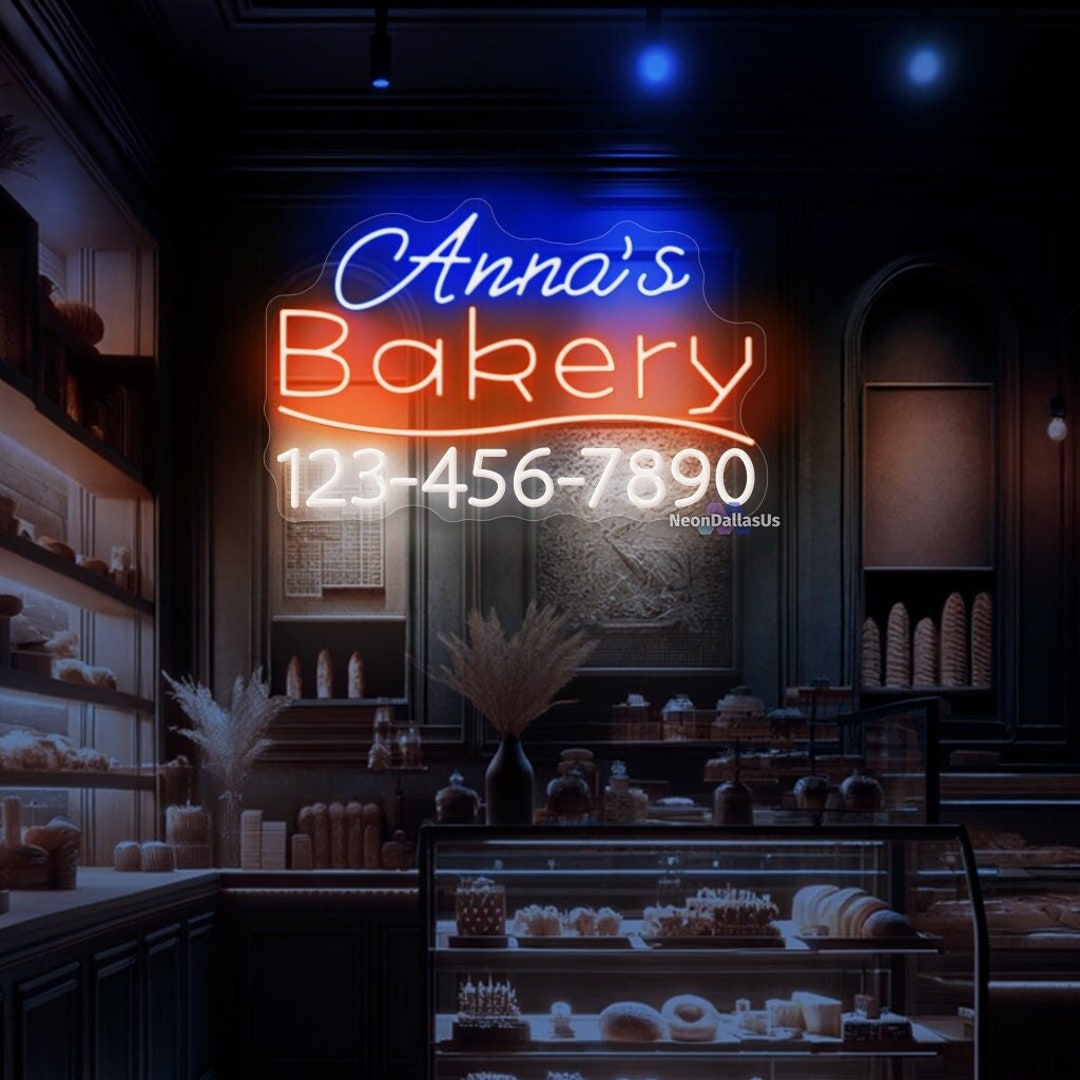 Bakery Neon Sign Custom Bakery Led Sign Personalized Bakery Outdoor ...