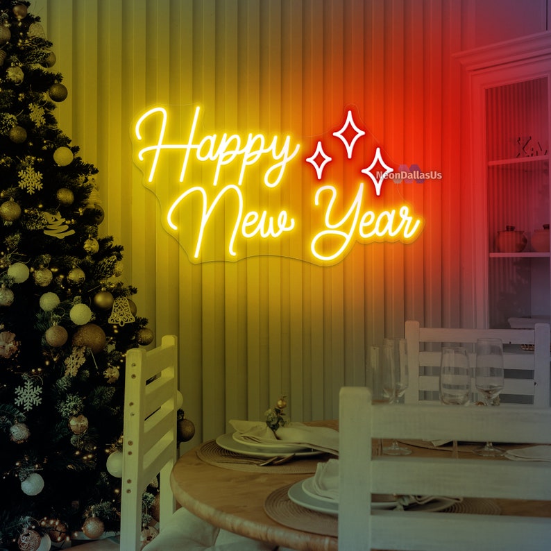 Happy New Year Sign 2024 New Year Neon Sign New Year LED Light - Etsy