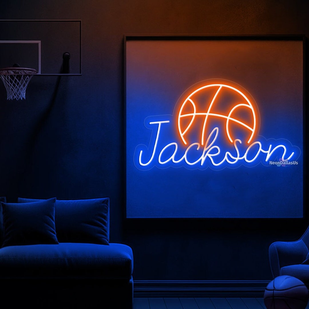 Basketball Neon Sign Personalized Basketball Neon Lights Custom Name ...