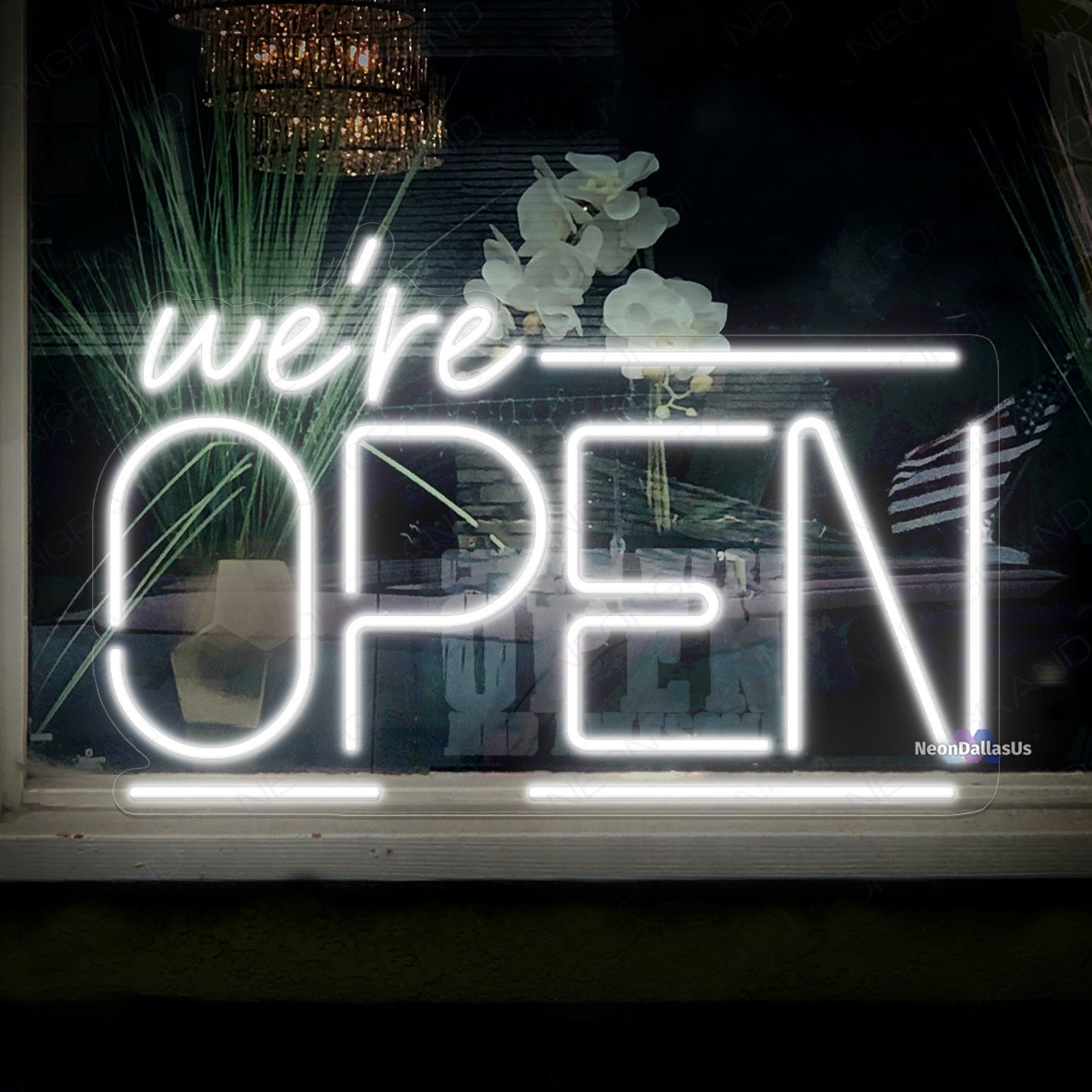 Open Sign, We're Open Sign, Open Neon Sign, Open Light up Business Sign ...
