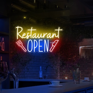 Restaurant Open Neon Sign Open LED Light Restaurant Light Sign ...
