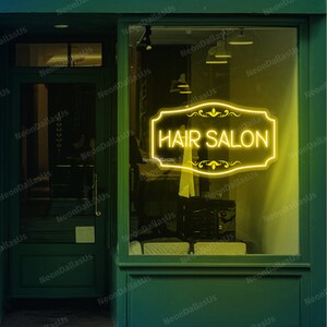 Hair Salon Neon Sign Hair Salon LED Light Hair Beauty Salon LED Sign ...