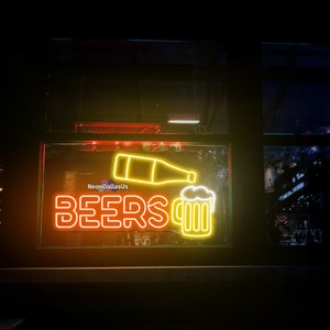 Beer Sign Lighted Beer Sign Led Neon Custom Neon Sign for Bar Pub Beer ...