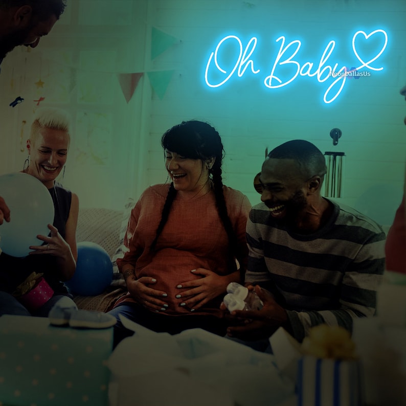 Oh Baby Neon Sign Baby Shower Neon Sign Oh Baby Sign - Etsy