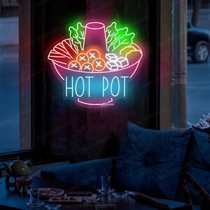 Hot Pot Neon Sign Hot Pot LED Light Hot Pot Restaurant Decors Hot Pot ...