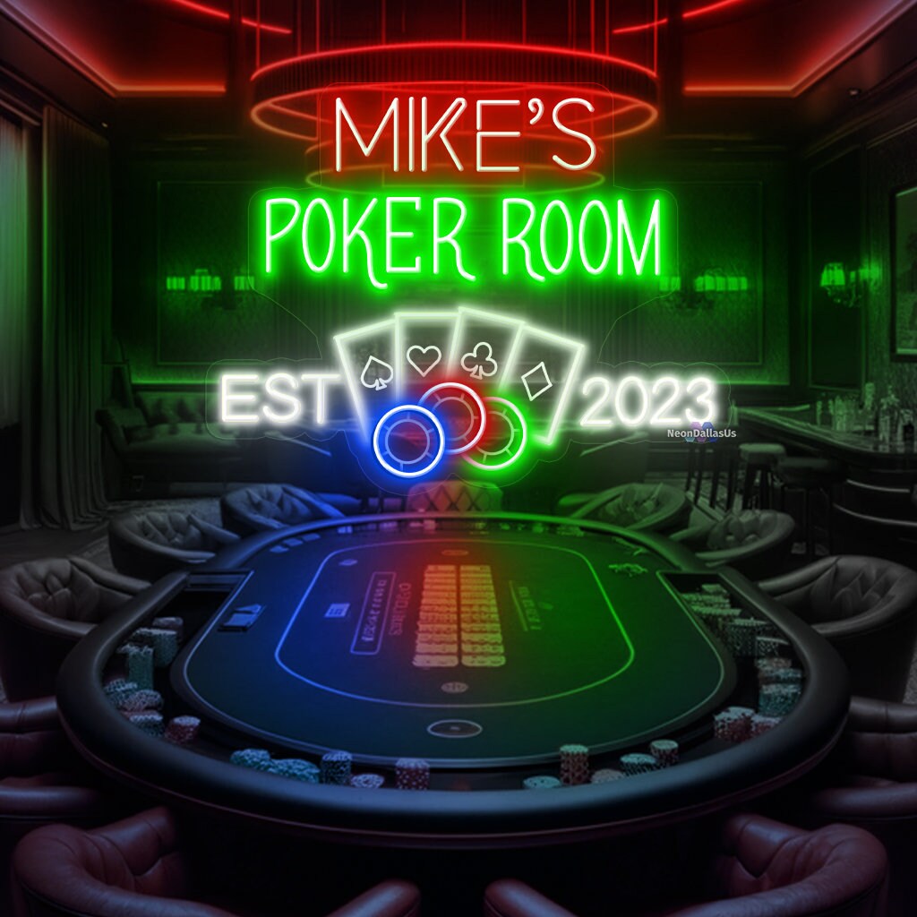 Poker Neon Sign Poker Neon Light Poker Room Led Sign Game Room Sign ...