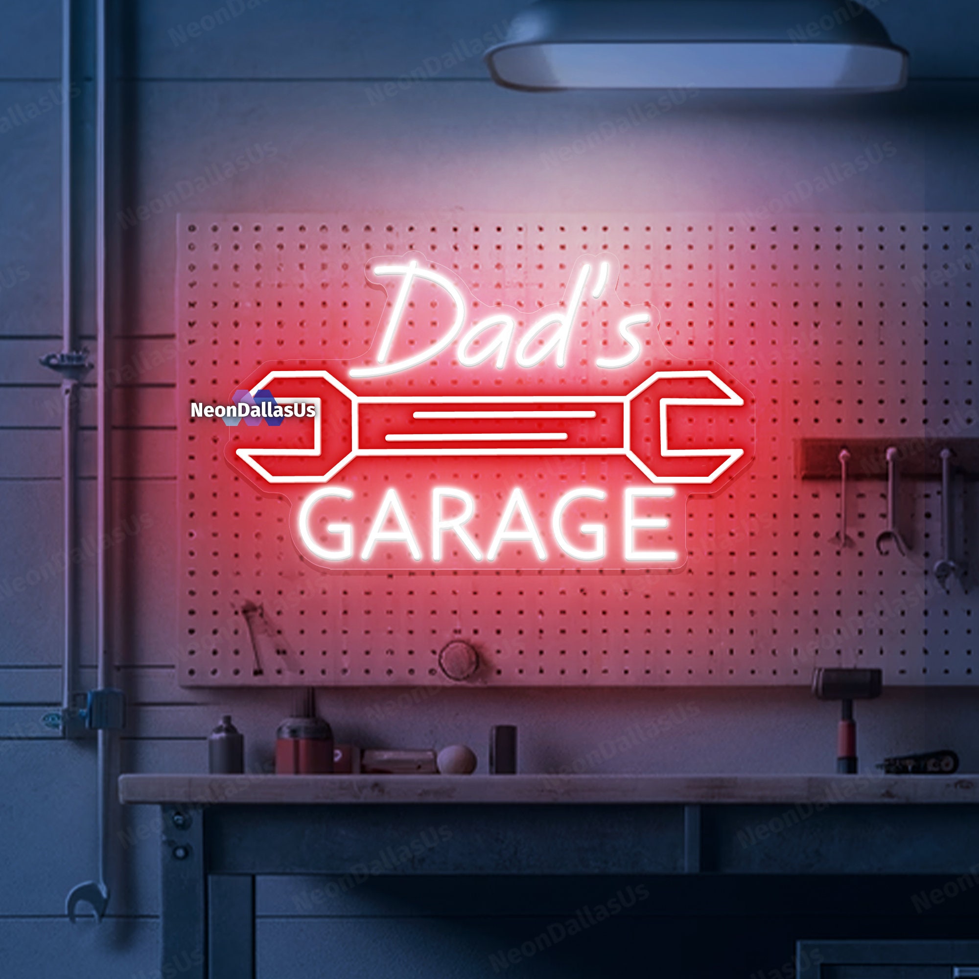 Personalized Garage Neon Sign Custom Name Garage LED Sign Garage Sign ...