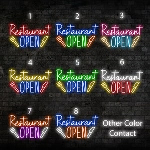 Restaurant Open Neon Sign Open LED Light Restaurant Light Sign ...