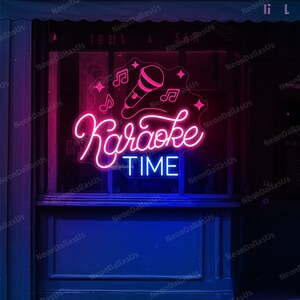 Karaoke LED Neon Karaoke Night Neon Sign Open Karaoke Sign Karaoke Room ...