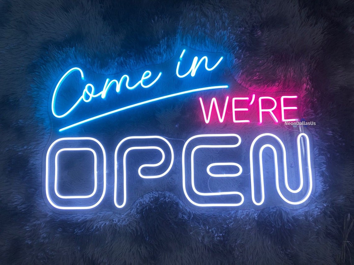 Open Neon Sign We're Open Sign Open Sign Open Light up - Etsy
