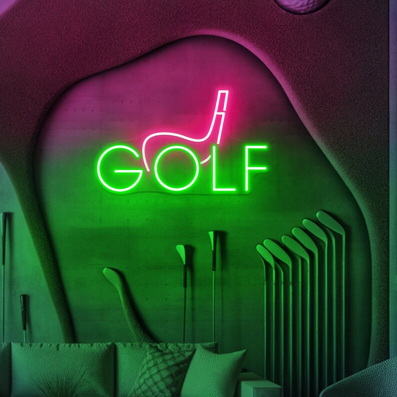 Golf Neon Sign Golf Neon Light Custom Golf LED Light Playing Golf LED ...