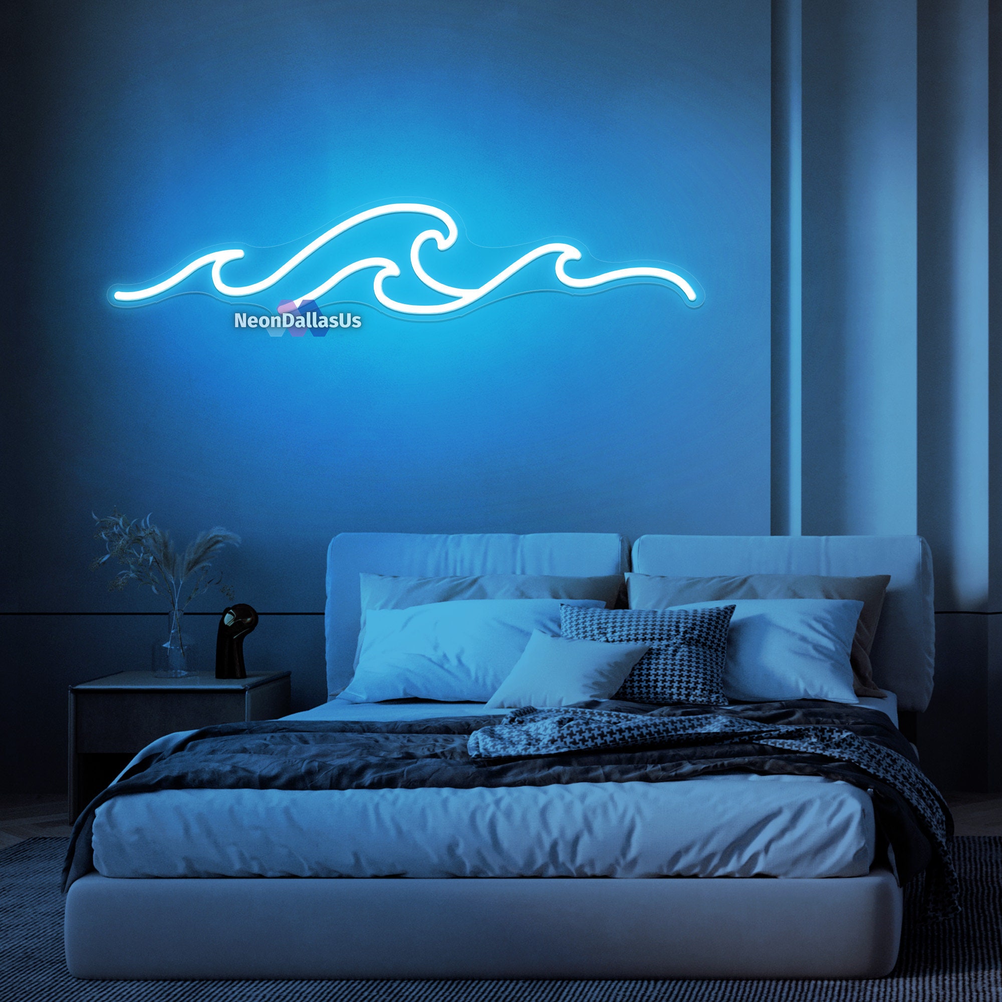 Wave Neon Sign LED Neon Sign Wave Wall Decor Beach House Wall - Etsy ...