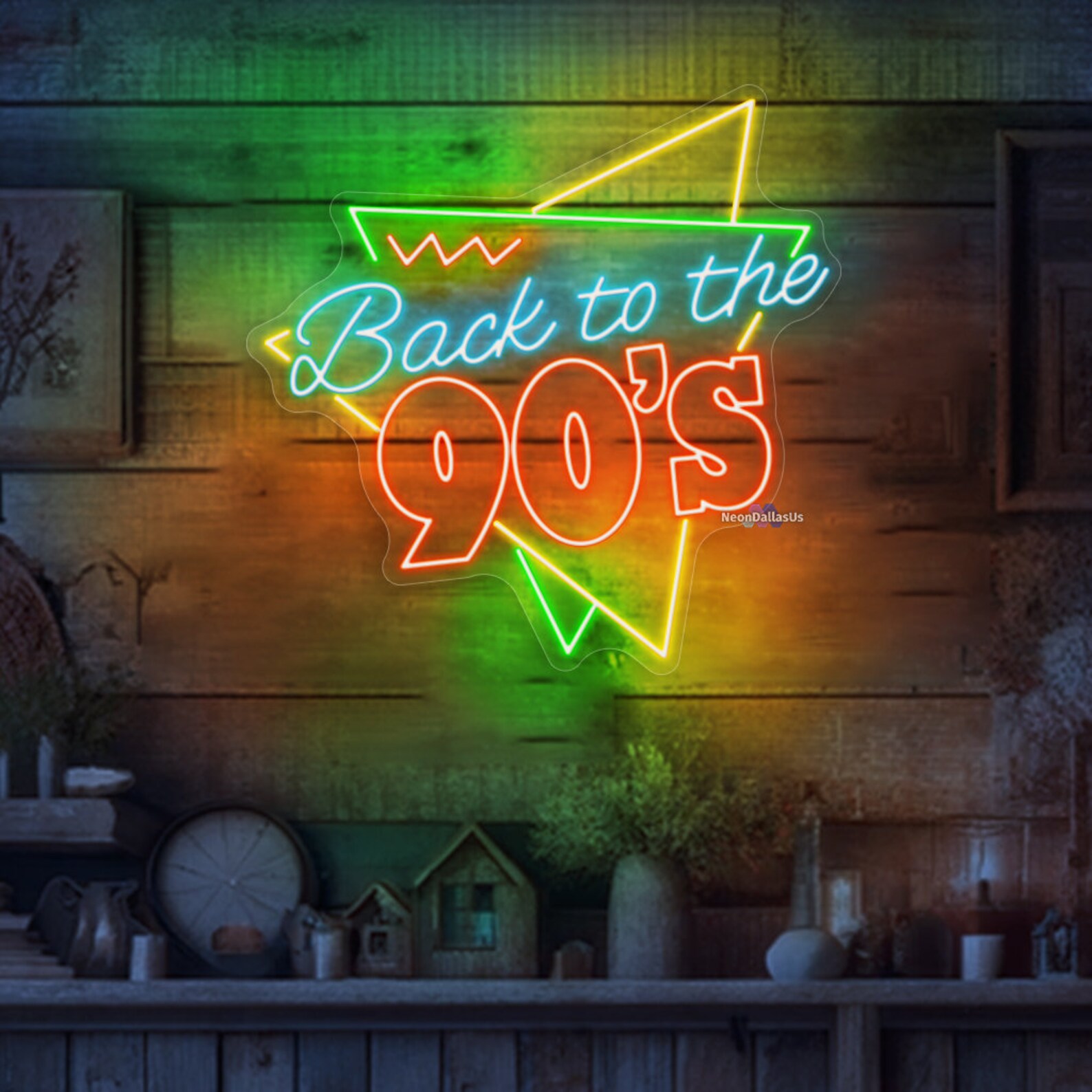 Back to the 90s Neon Sign 90s Party Themed Retro Neon Retro Neon Sign ...