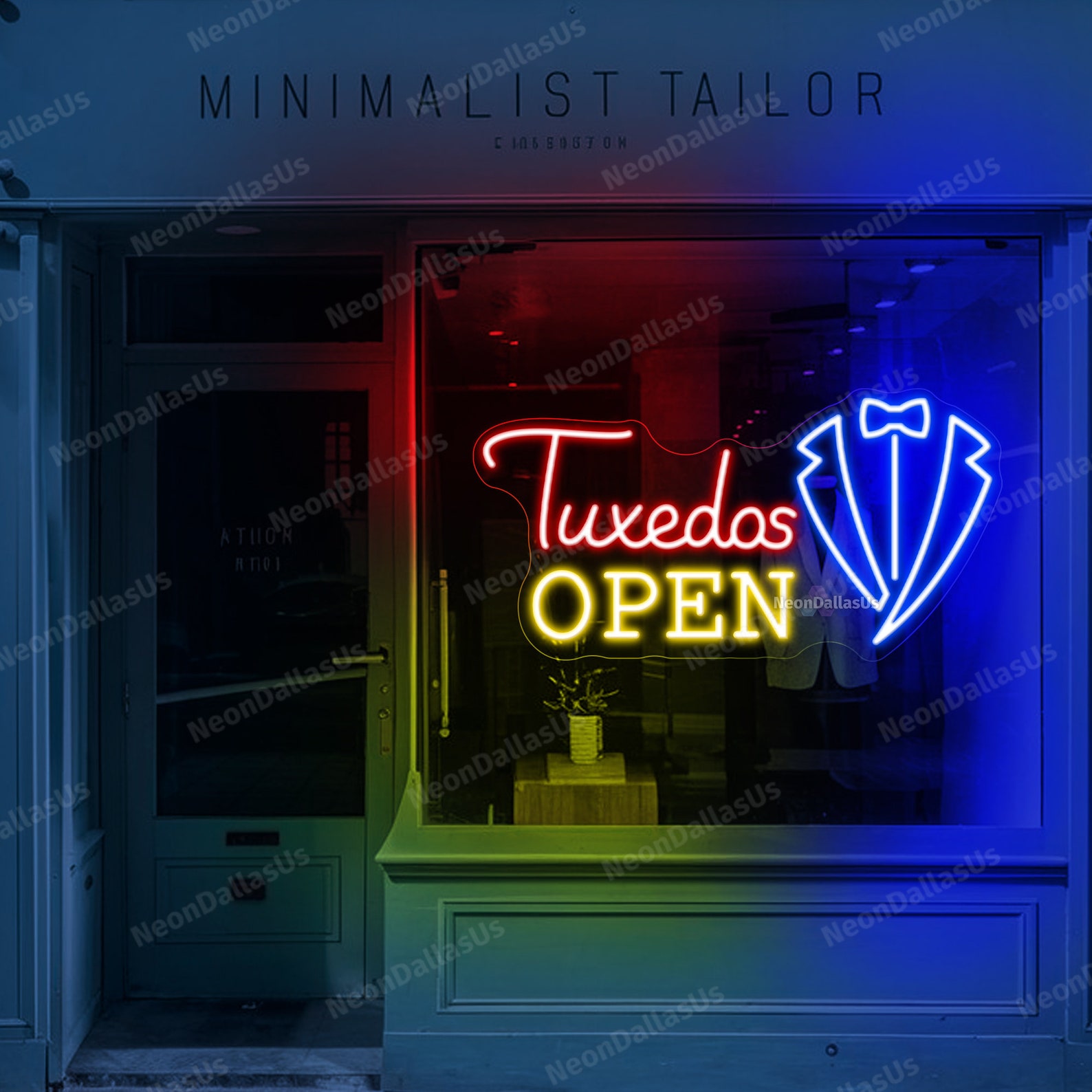 Tuxedos Open Neon Sign Tuxedos Open LED Light Tuxedo Led Sign Men's ...
