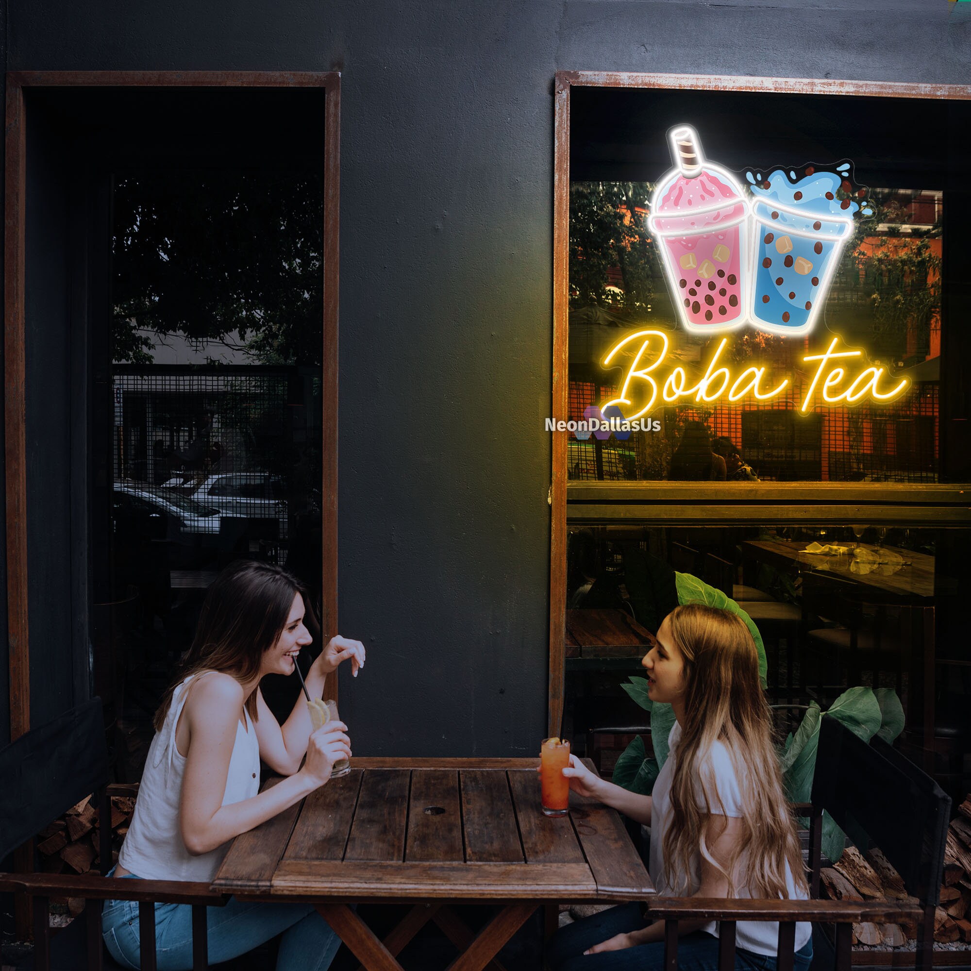 But First Boba Tea Sign Neon Led Sign Custom Bubble Tea Shop - Etsy