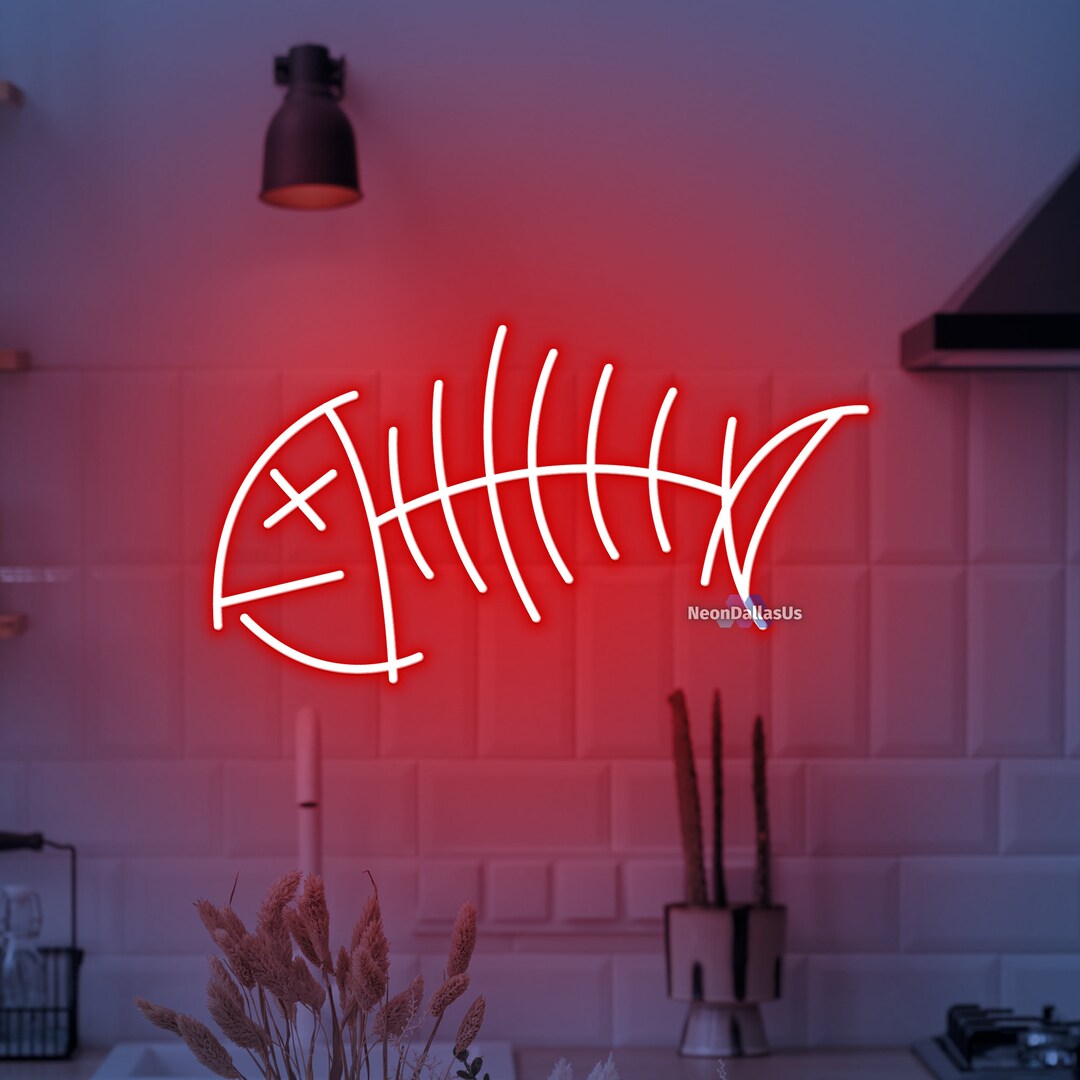 Fish Neon Sign Fish Neon Light Fish Led Sign Fish Wall Decoration Fish ...