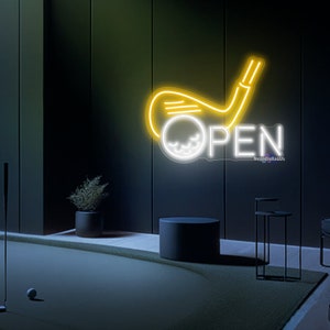 Golf Neon Sign Golf Open Led Sign Golf Led Light Personalized Golf Golf ...