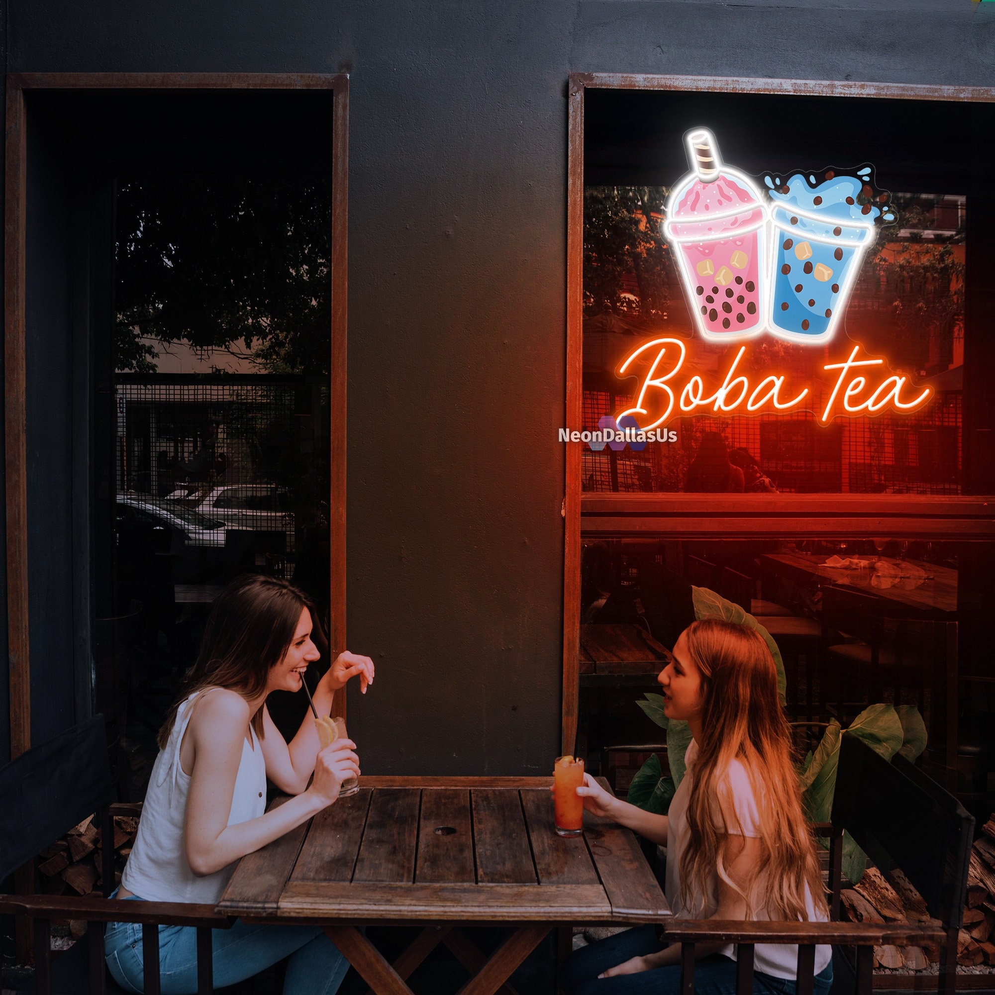 But First Boba Tea Sign Neon Led Sign Custom Bubble Tea Shop - Etsy