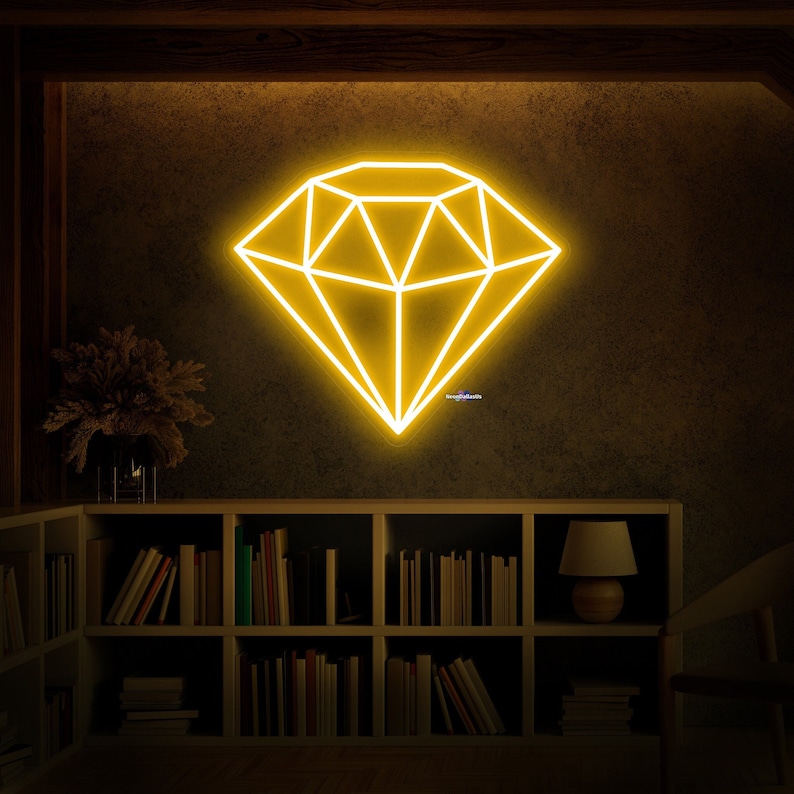Diamond Neon Sign Diamond Led Sign Diamond for Room Decor - Etsy