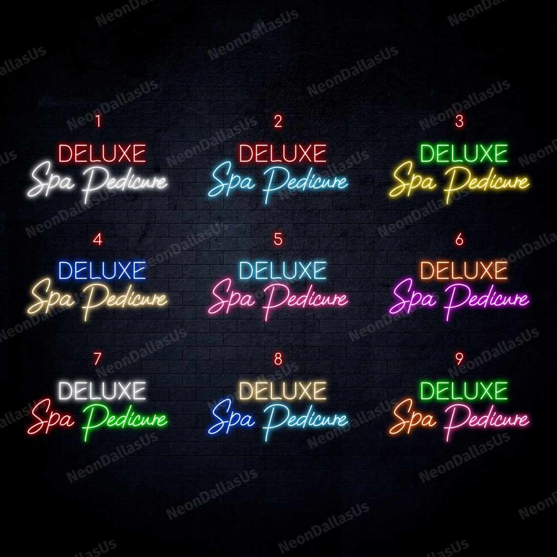Spa Pedicure Sign Spa Pedicure Neon Sign Deluxe Spa Pedicure LED Neon ...