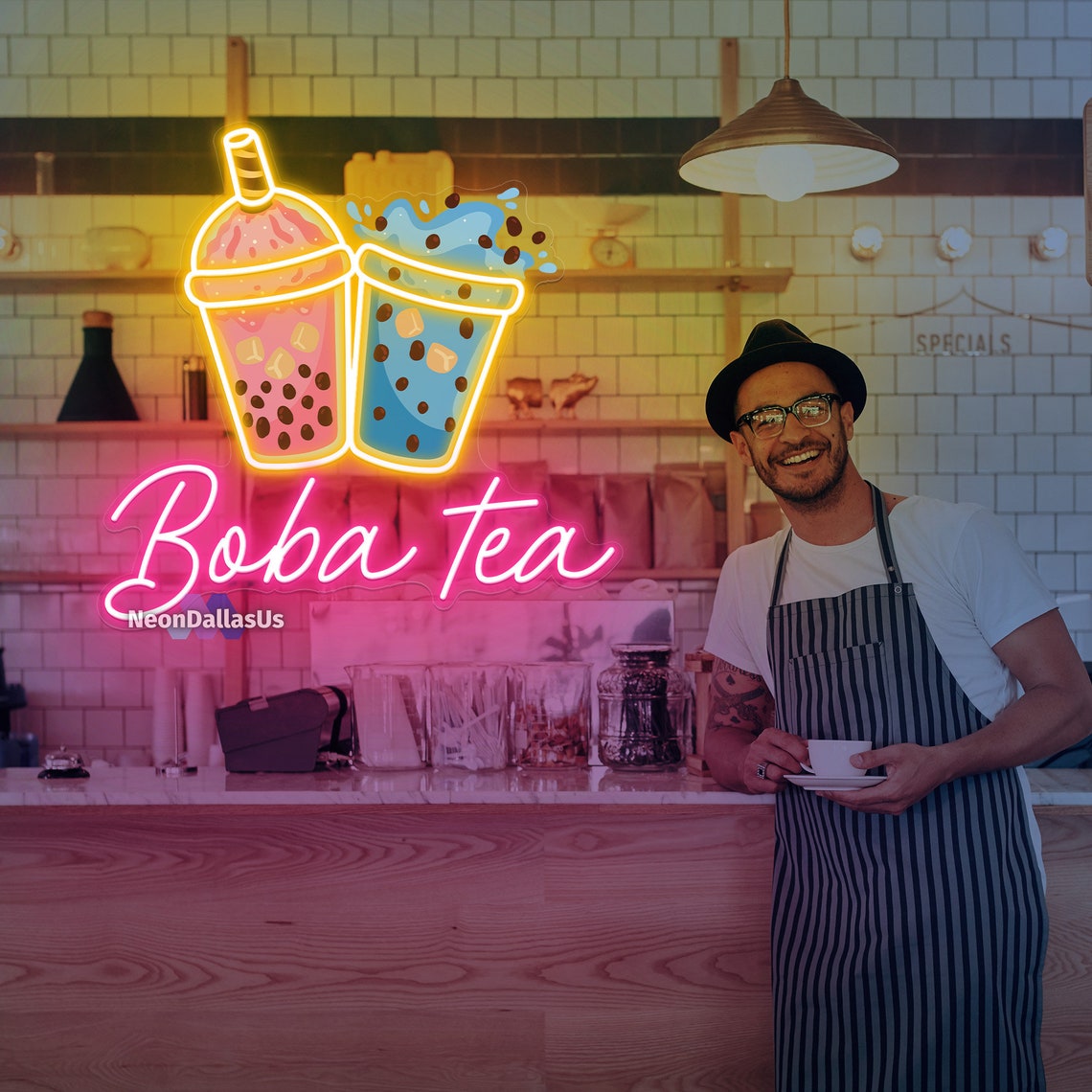But First Boba Tea Sign Neon Led Sign Custom Bubble Tea Shop - Etsy