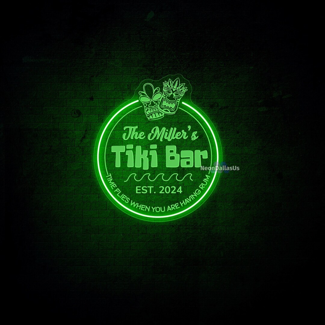 Custom Tiki Bar Neon Sign Tiki Bar LED Neon Light Welcome Tiki Bar Sign ...