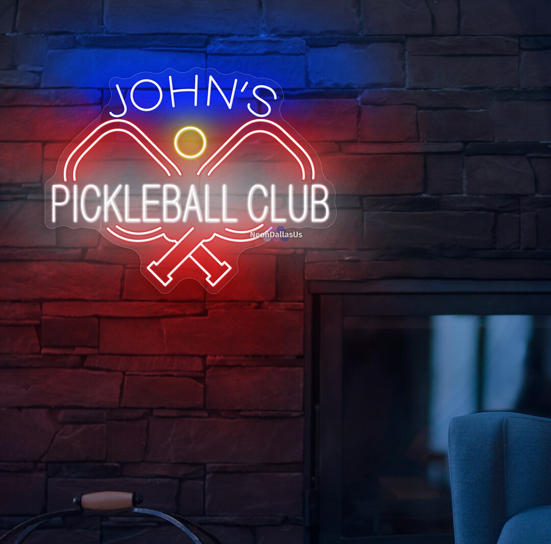 Personalized Pickleball Neon Sign Pickleball LED Light Custom ...