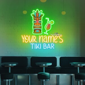 Personalized Tiki Sign, Beach Bar Sign Art Tiki Bar Decor, Summer ...