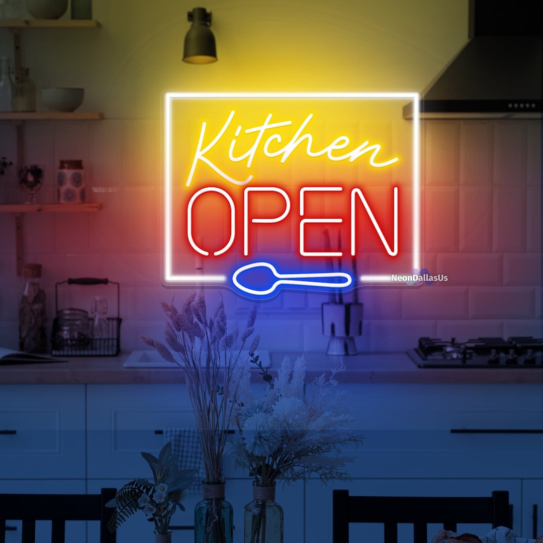 Kitchen Open Sign Kitchen Neon Sign Kitchen Led Light Open Neon Sign ...