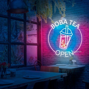 Boba Tea Neon Sign Bubble Tea Neon Lights Milk Tea Led Sign but First ...
