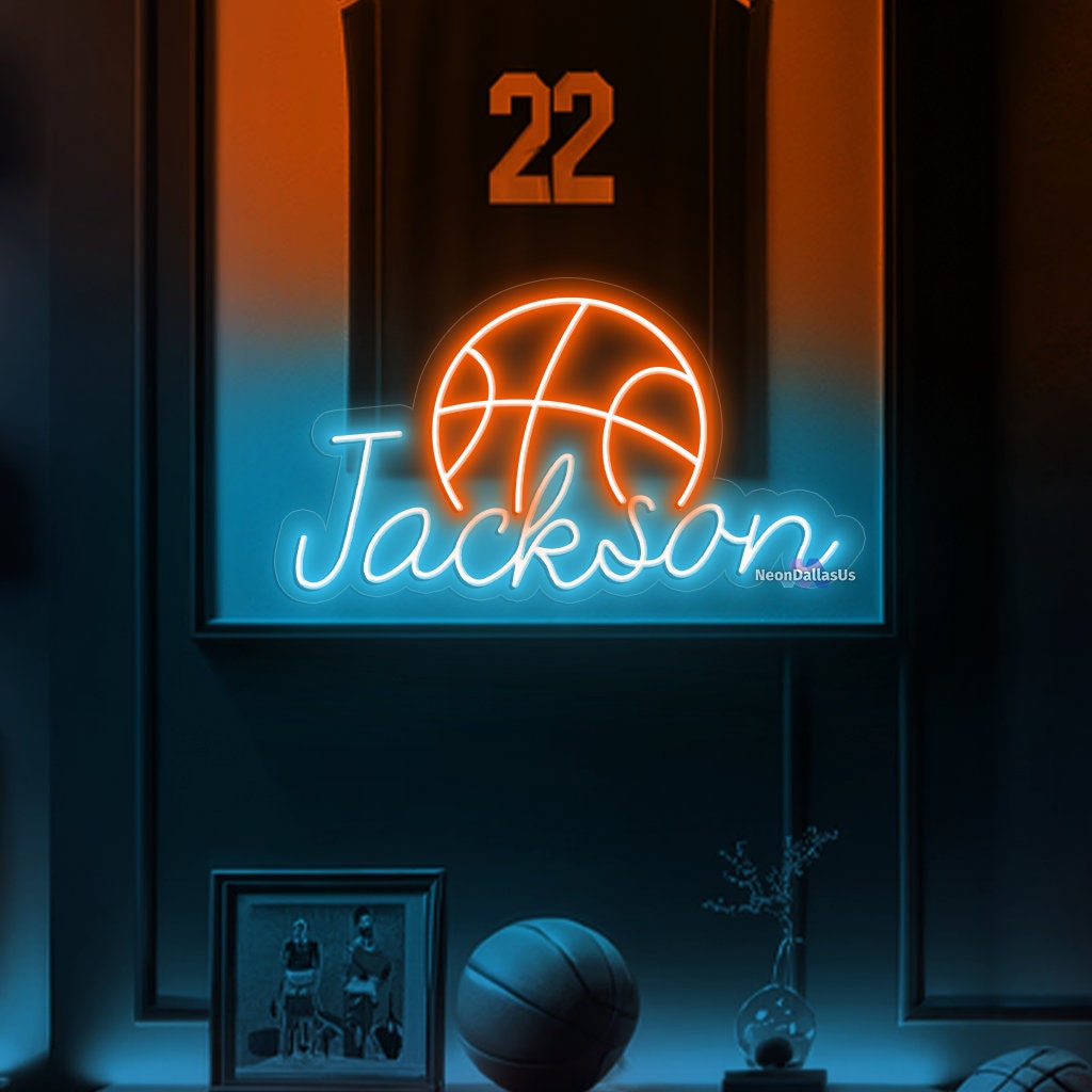 Basketball Neon Sign Personalized Basketball Neon Lights Custom Name ...