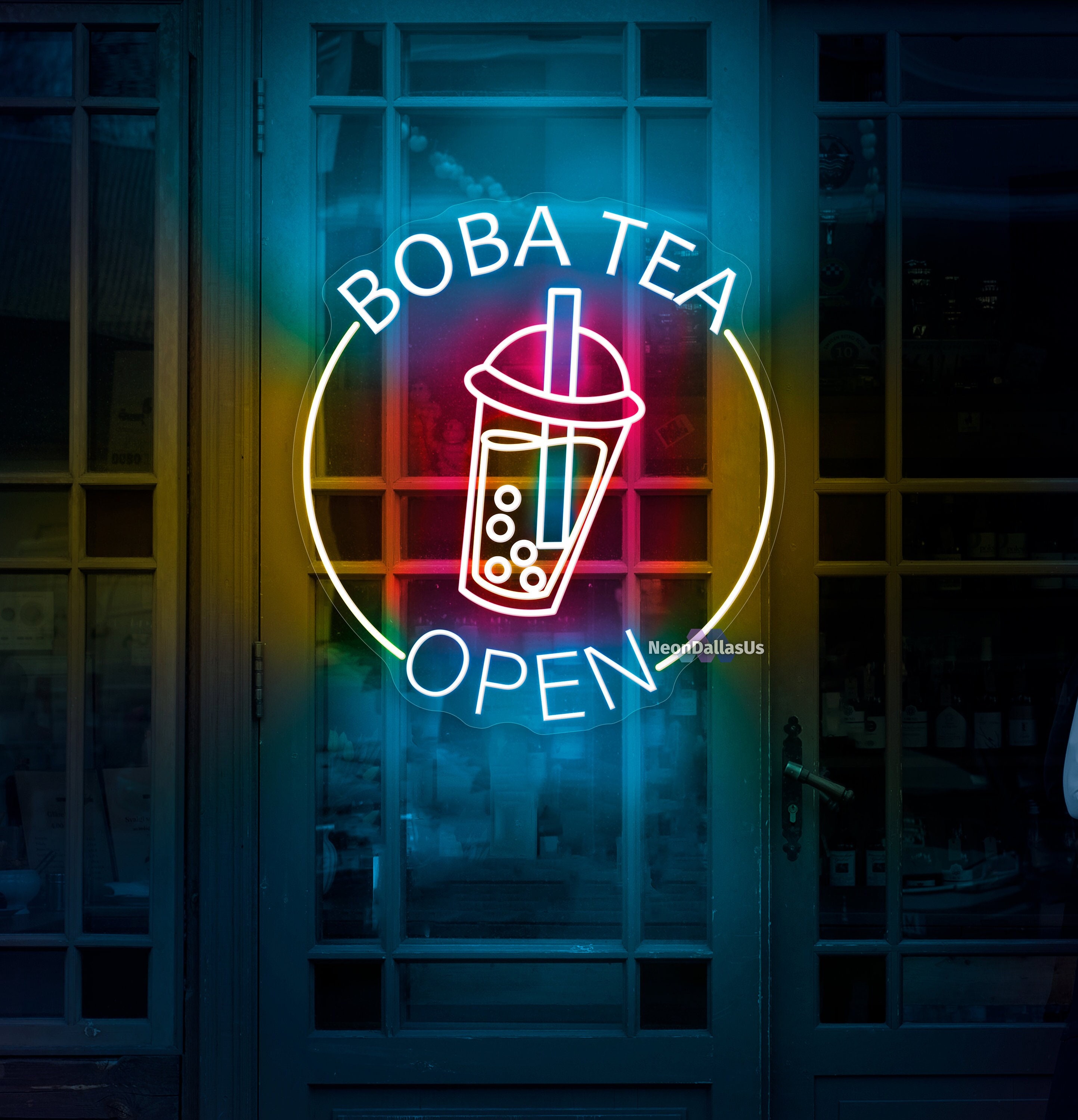 Boba Tea Neon Sign Bubble Tea Neon Lights Milk Tea Led Sign but First ...
