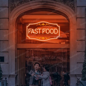 Fast Food Neon Sign Fast Food LED Light Fast Food Shop LED Neon Light ...