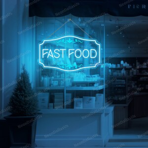 Fast Food Neon Sign Fast Food LED Light Fast Food Shop LED Neon Light ...