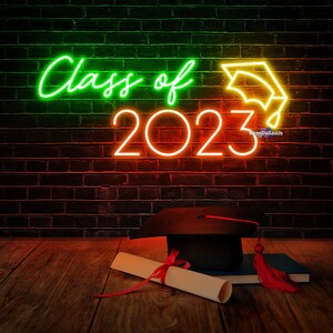 Class of 2023 Neon Sign, Class of 2023 Lighted Sign, Graduation Neon ...