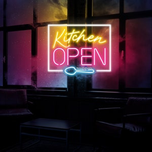 Kitchen Open Sign Kitchen Neon Sign Kitchen Led Light Open Neon Sign ...
