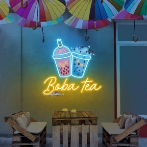 But First Boba Tea Sign Neon Led Sign Custom Bubble Tea Shop Sign Milk ...