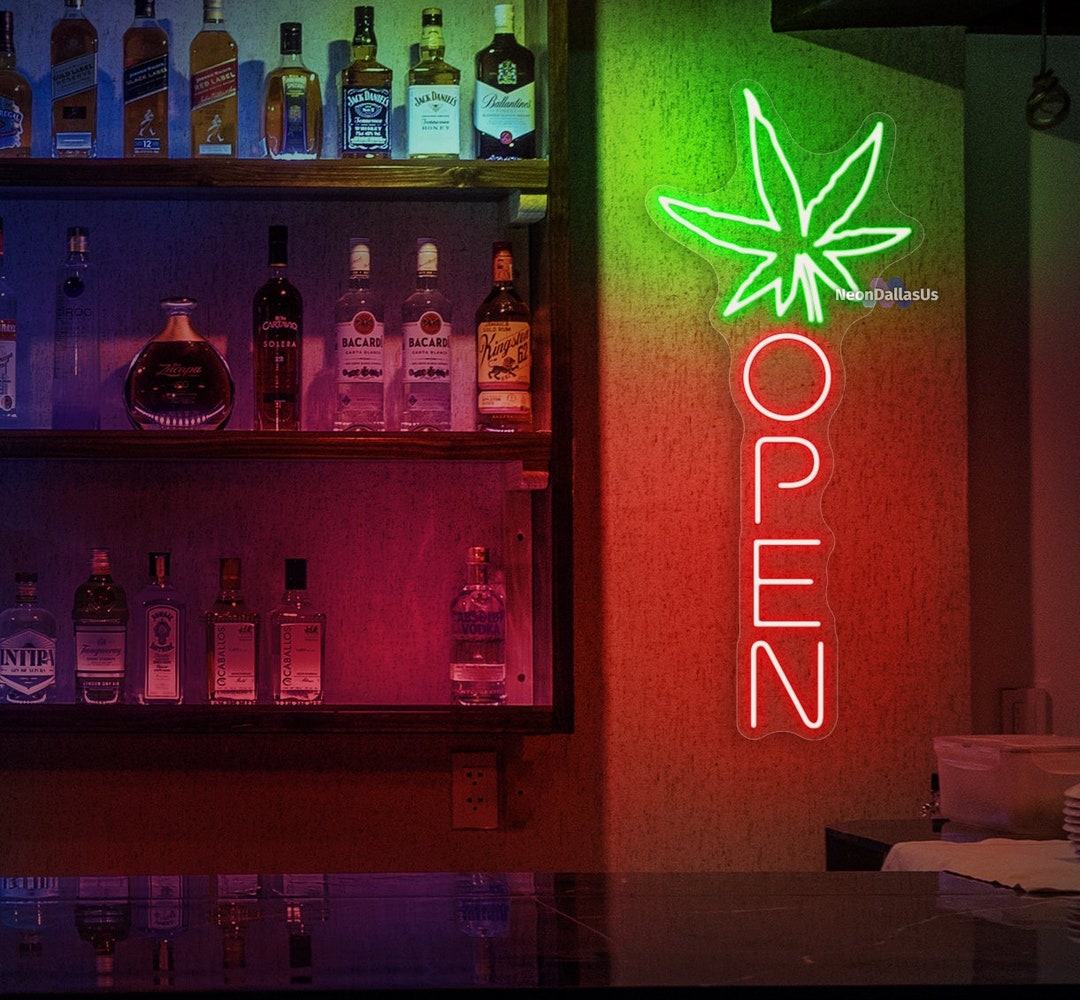Weed Neon Sign Cannabis Open Led Sign Custom Cannabis Led Light Culture ...