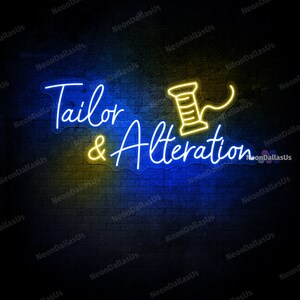 Tailor Alterations Neon Sign Tailor Alterations LED Light Tailor ...
