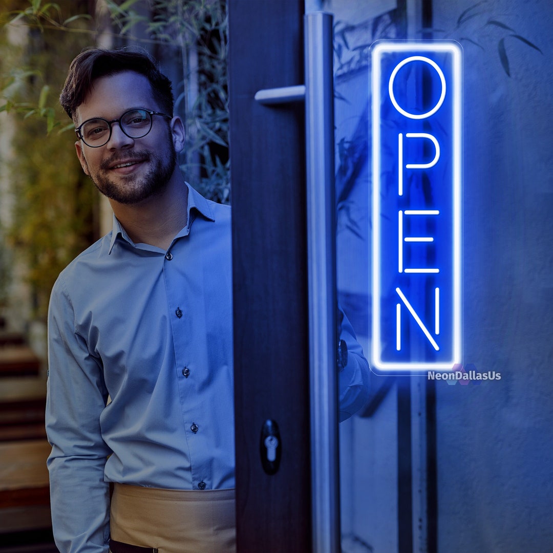 Open Sign We're Open Sign, Vertical Open Sign, Open Light up Business ...