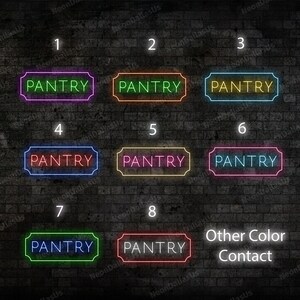 Pantry Neon Sign Pantry LED Lights Pantry Sign Pantry Door Wall Art ...
