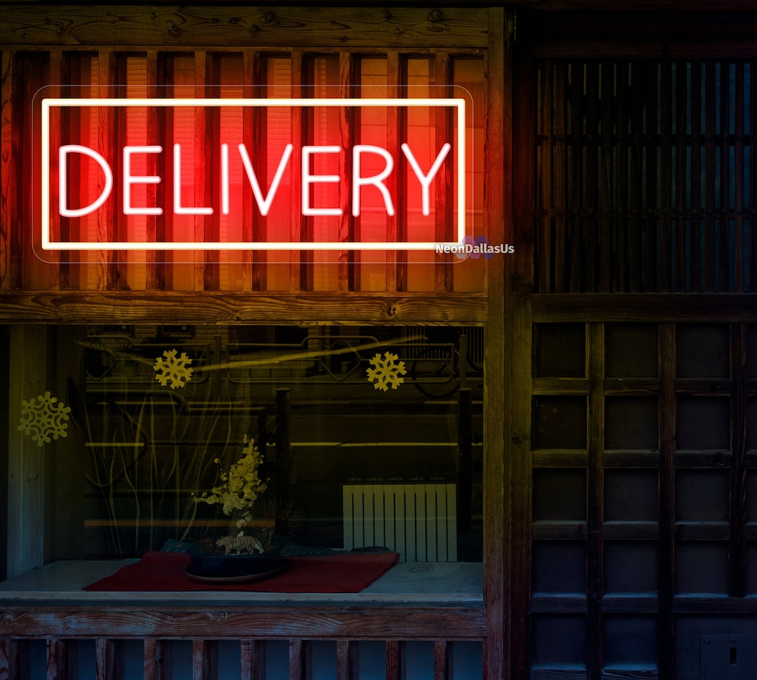 Delivery Neon Sign Delivery Led Light Deliver Sign Custom Delivery Neon ...