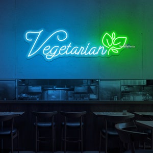 Vegetarian Neon Sign Vegan Led Sign Custom Vegetable Neon Sign ...