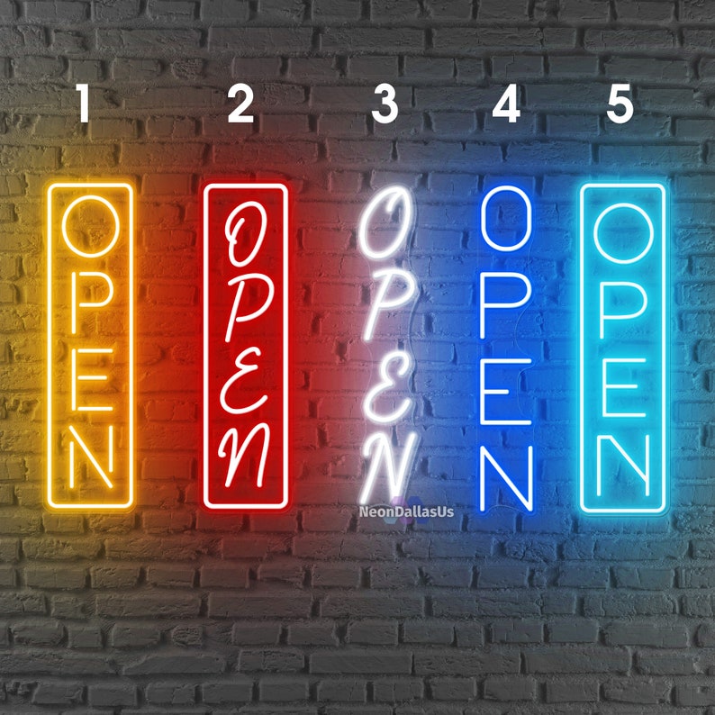 Open Sign We're Open Sign Vertical Open Sign Open Light - Etsy