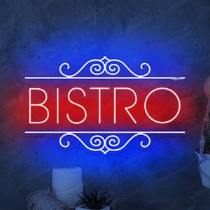 Bistro Neon Sign Bistro LED Light Personalized Bistro Kitchen Sign ...
